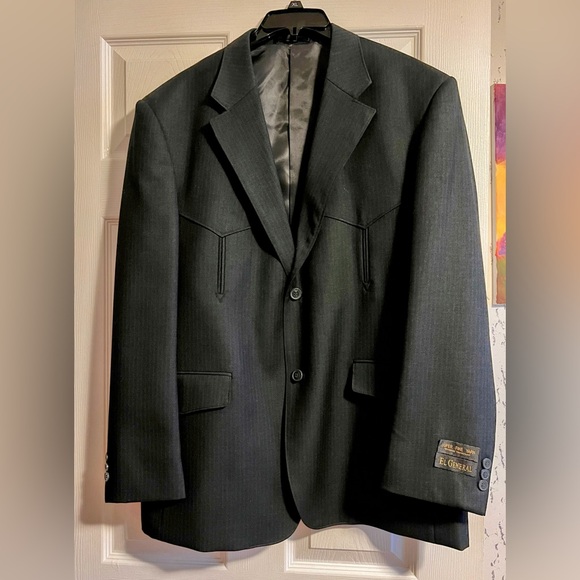 El General | Suits & Blazers | El General Mens Dark Charcoal Suit ...